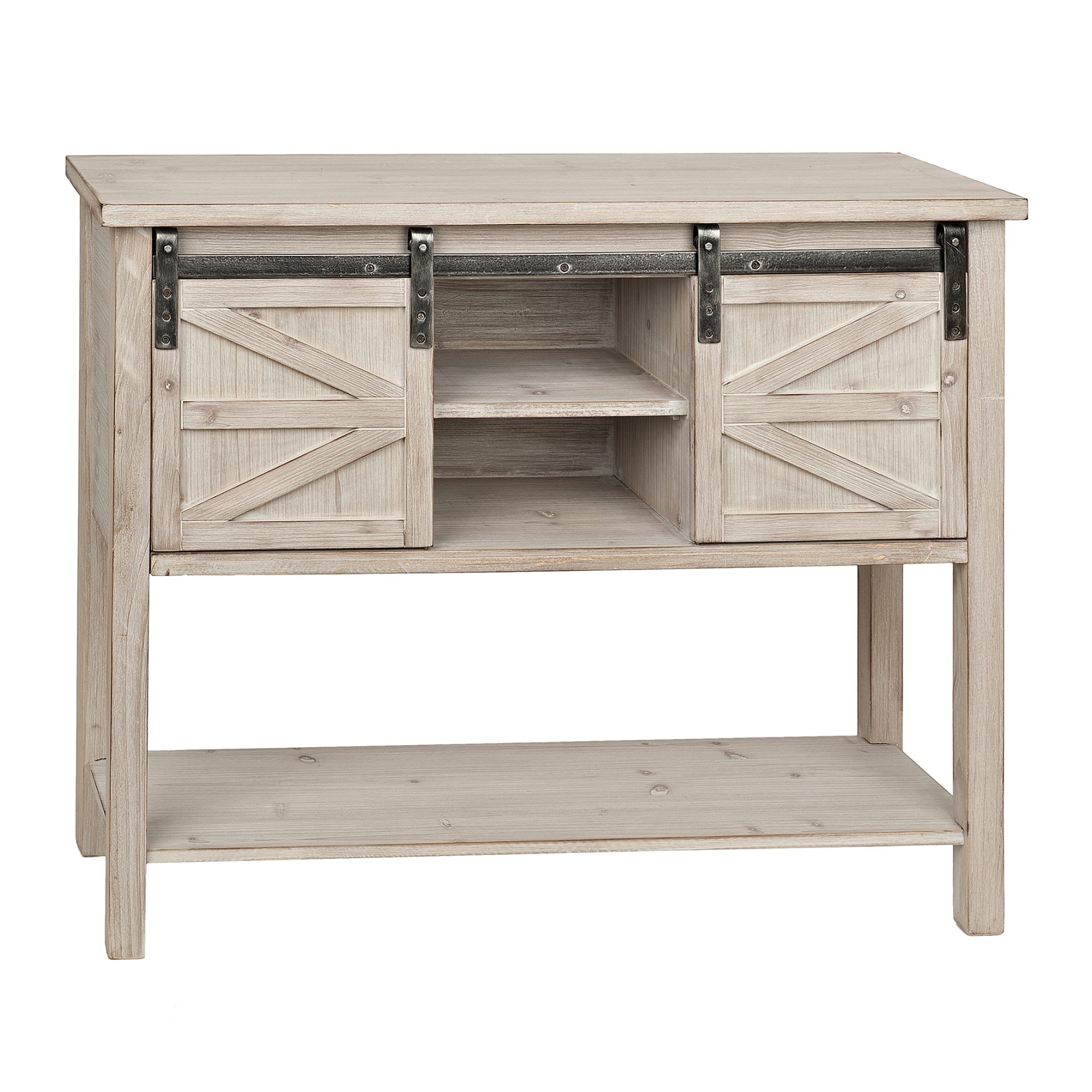 Kirklands Sliding Door Farmhouse Console TableWEB - Cottage style ...