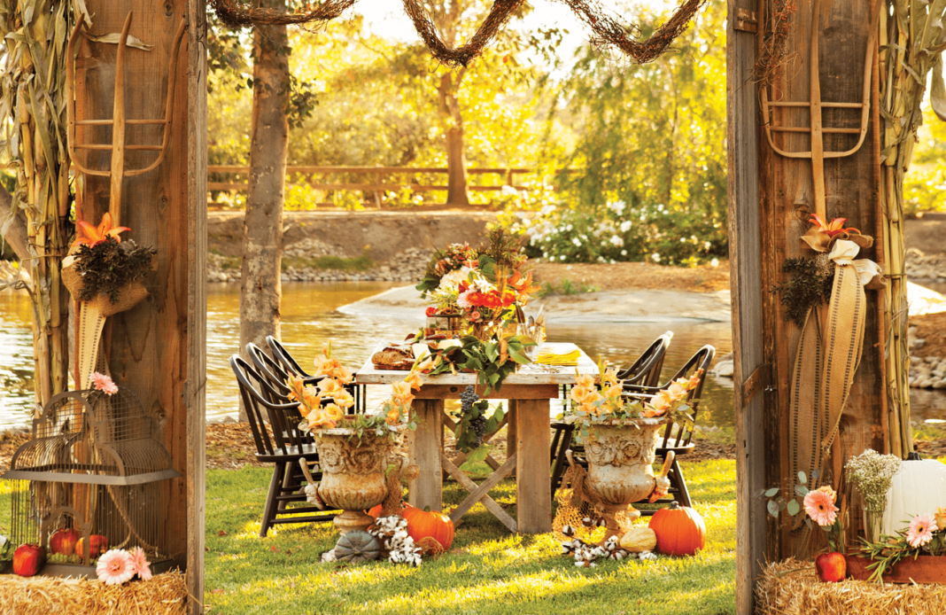 Throw an Inspirational Harvest Dinner Outdoors - Cottage sty