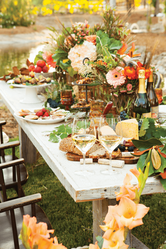 Throw an Inspirational Harvest Dinner Outdoors - Cottage sty
