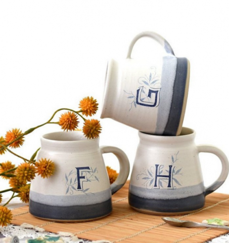 27 Monogram Mugs that are Perfect Gifts - Cottage style decor