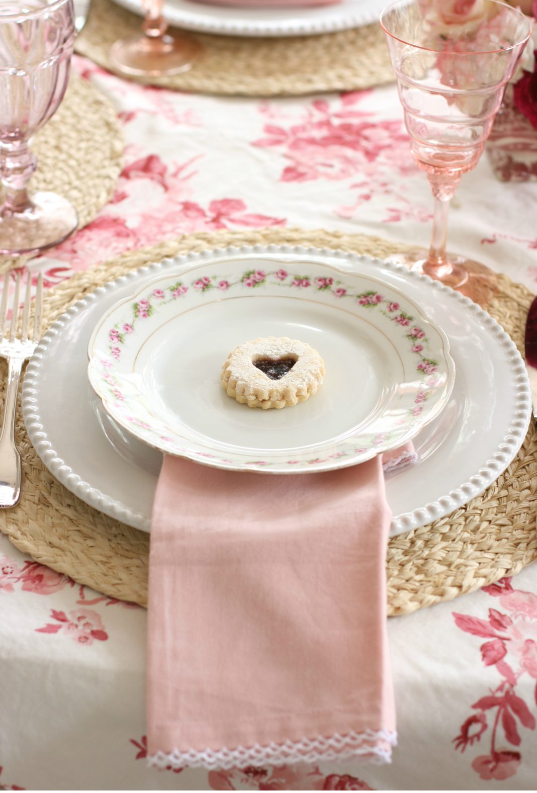 Create a Rose Themed Tablescape for Galentine’s Day