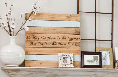 DIY Rustic Word Art - Cottage style decorating, renovating a